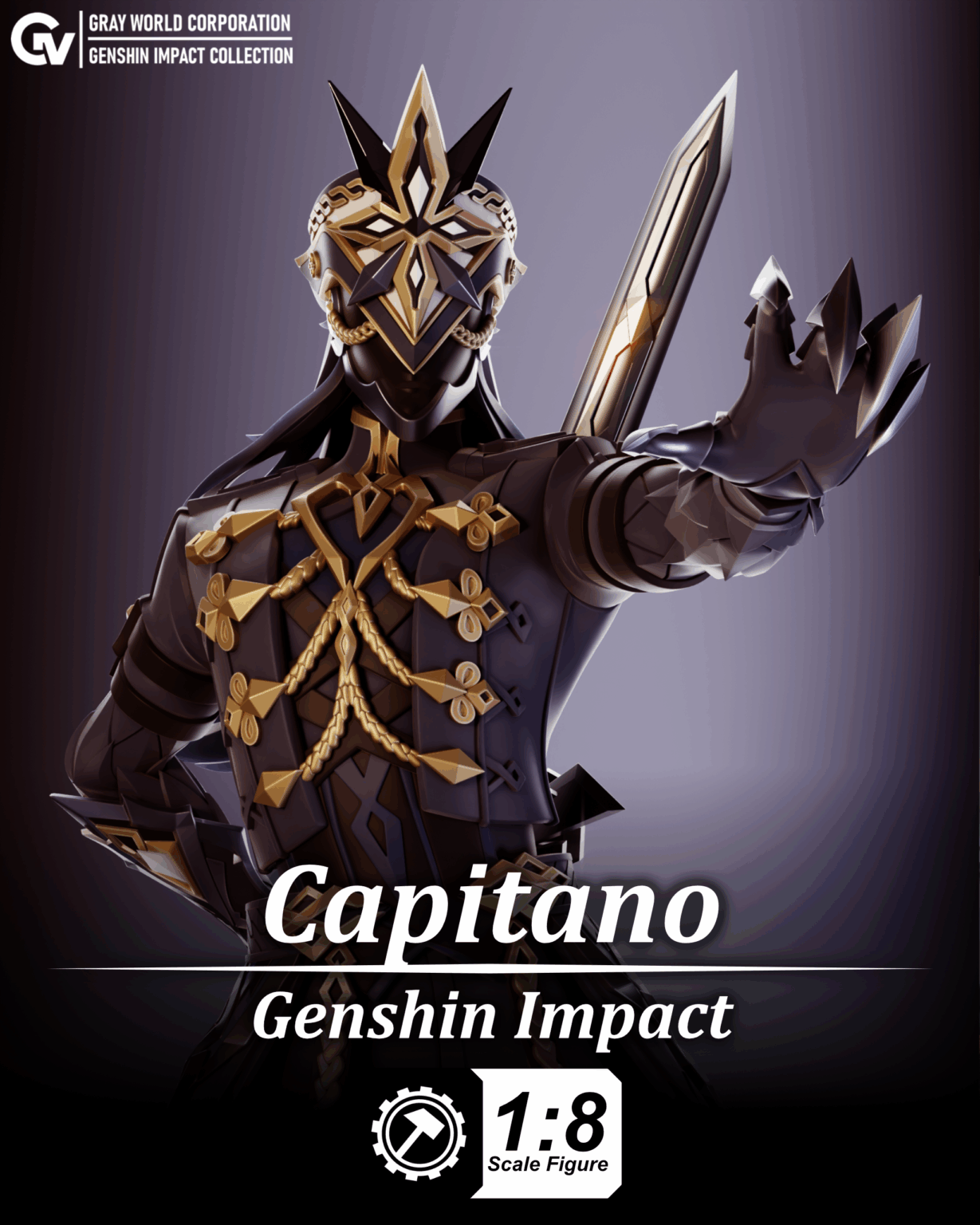 Capitano | 12K 3D Printed Figure -Fan Art- – Cynderforge Studio